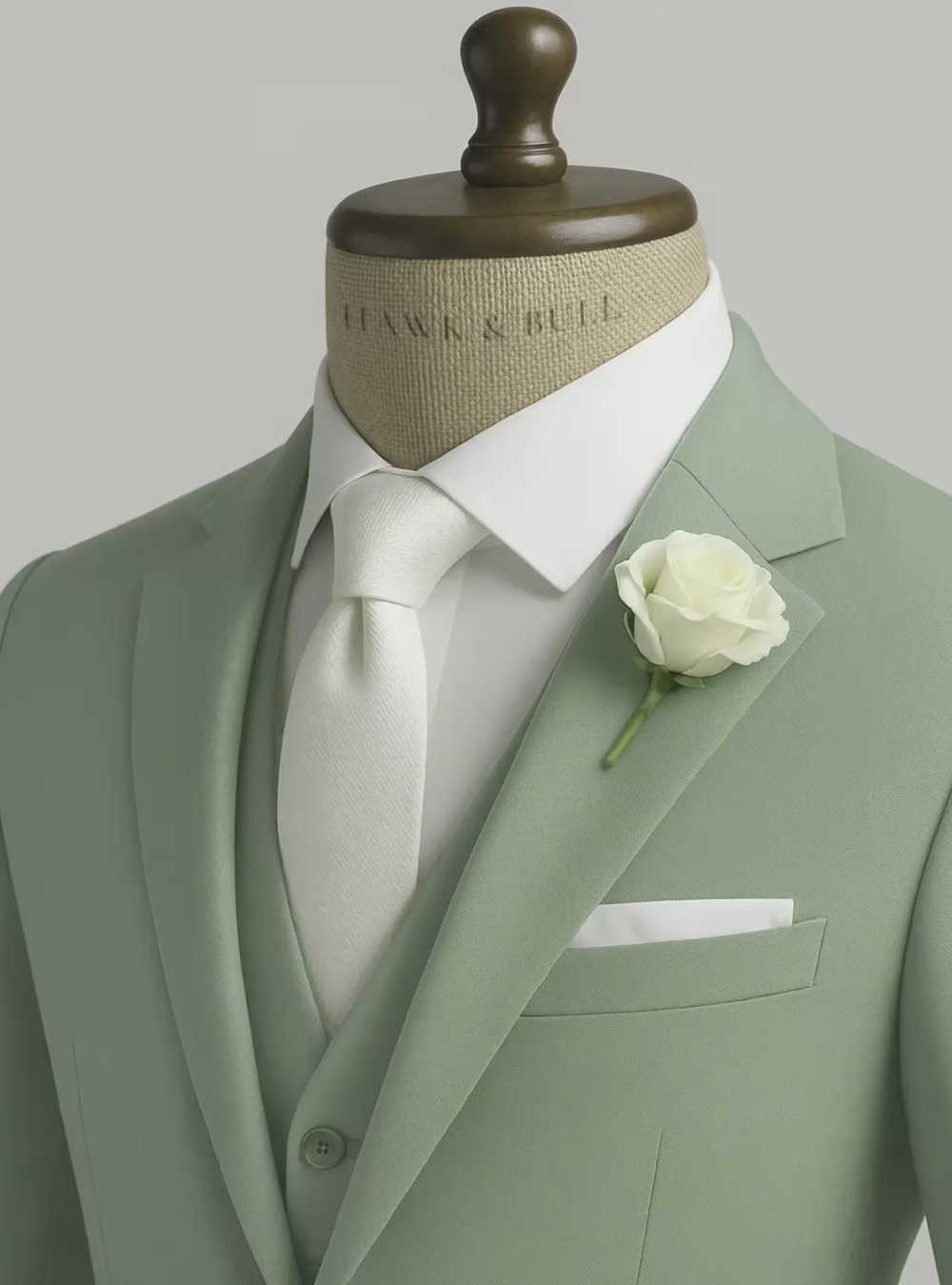 Buy Everett Green Three Piece Wool Blend Summer Wedding Suit | HAWK & BULL US